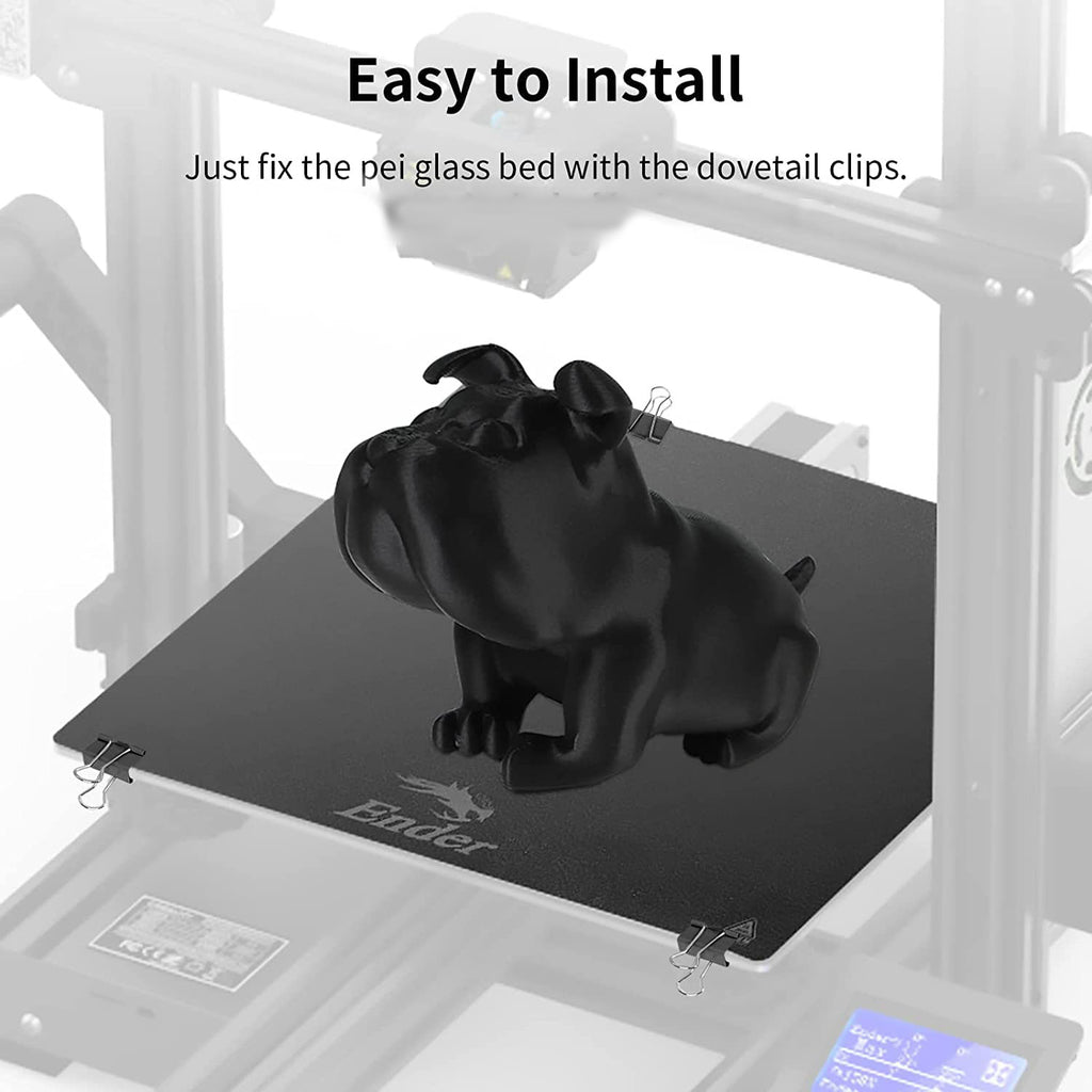 منصة زجاجية مغطاة بطبقة PEI بقياس 235 × 235 × 4ملم PEI Glass Bed – Smarpix