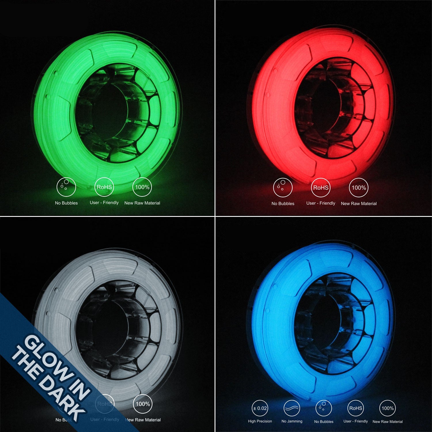 فلمنت مضيء في الظلام- Glow in the dark Filament – Smarpix